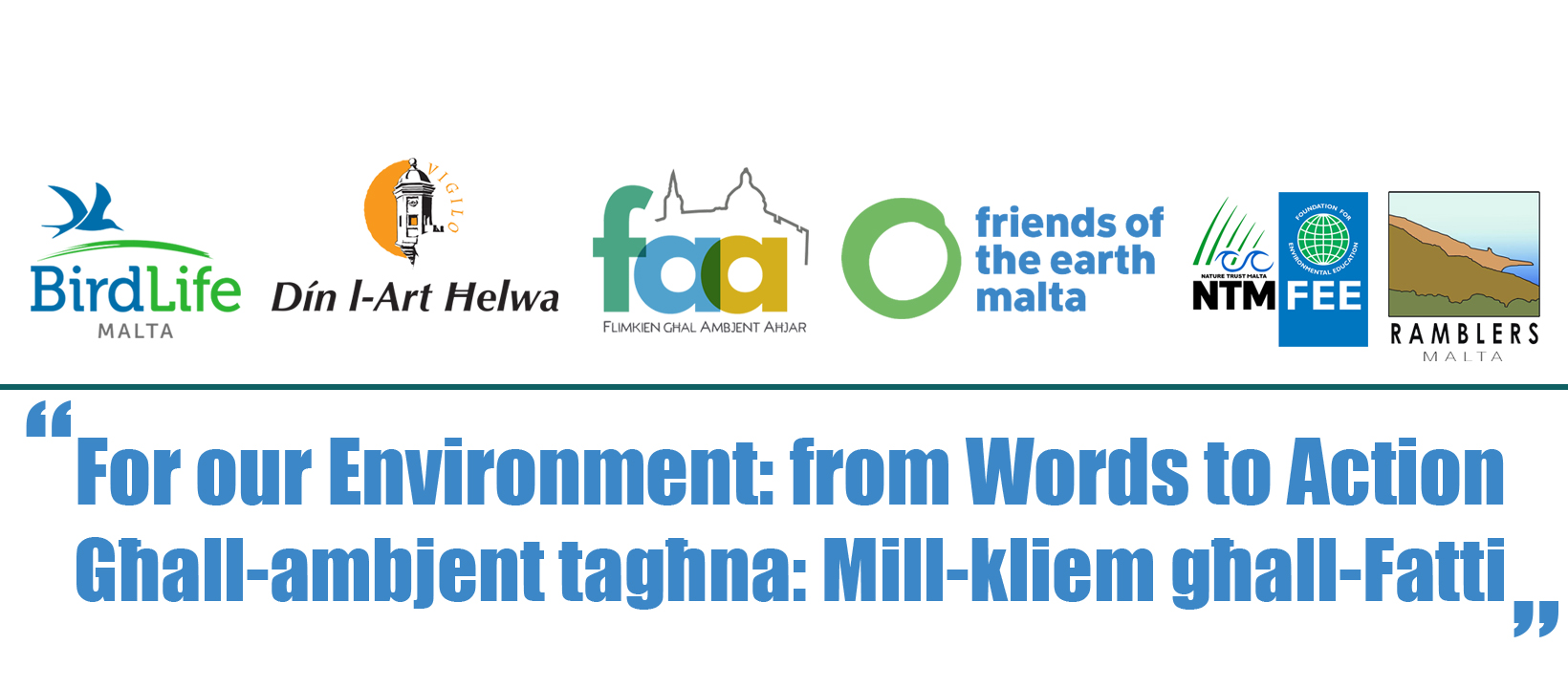 For our Environment: from Words to Action | BirdLife Malta